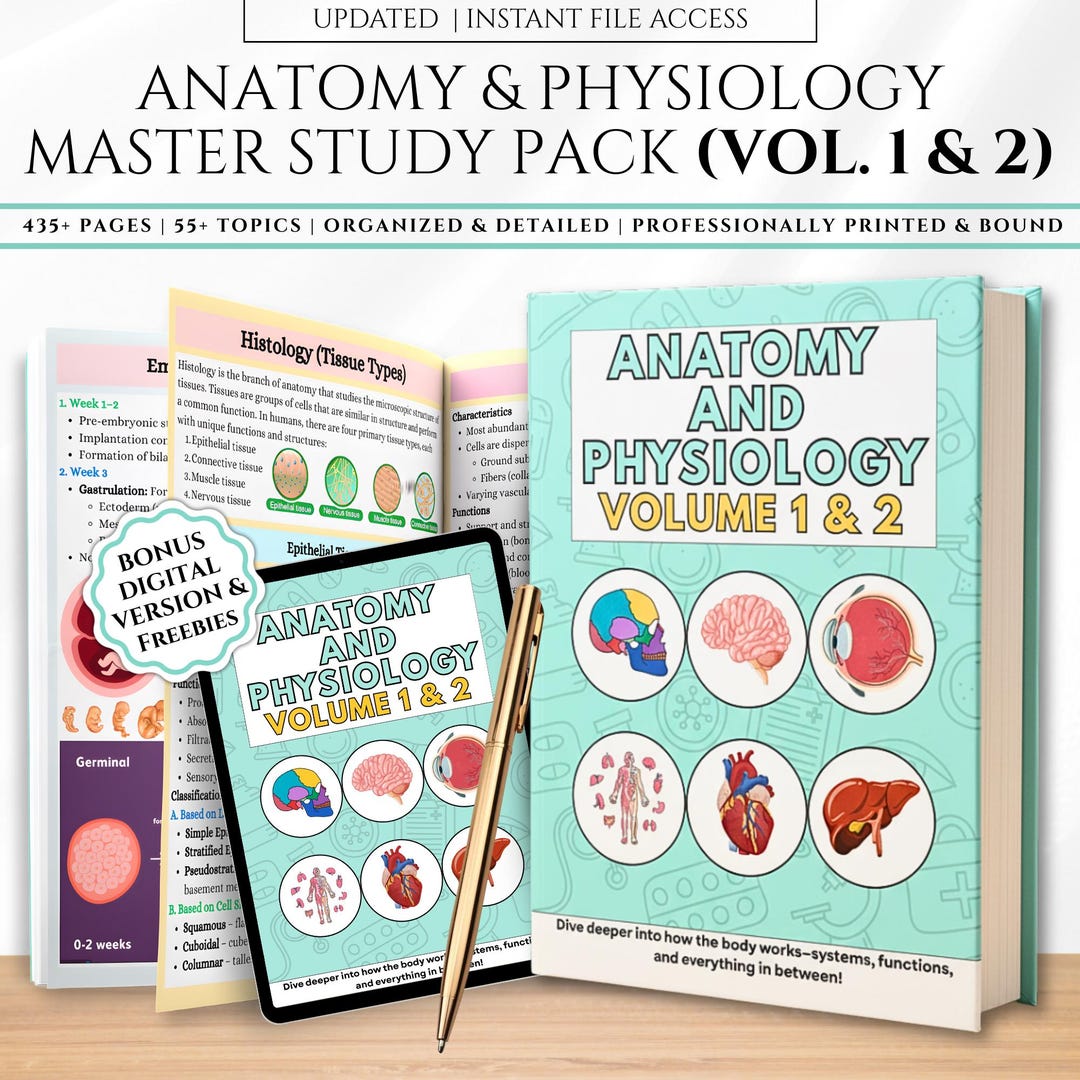 Anatomy and Physiology Study Guide | A&P Physical Book VI-VII | Human ...