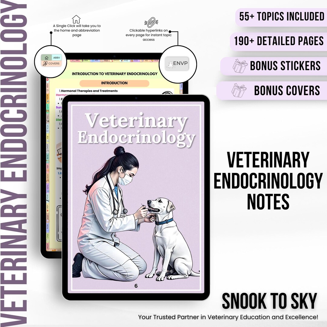 Veterinary Endocrinology Bundle Hyperlinked, Veterinary Student Gift ...