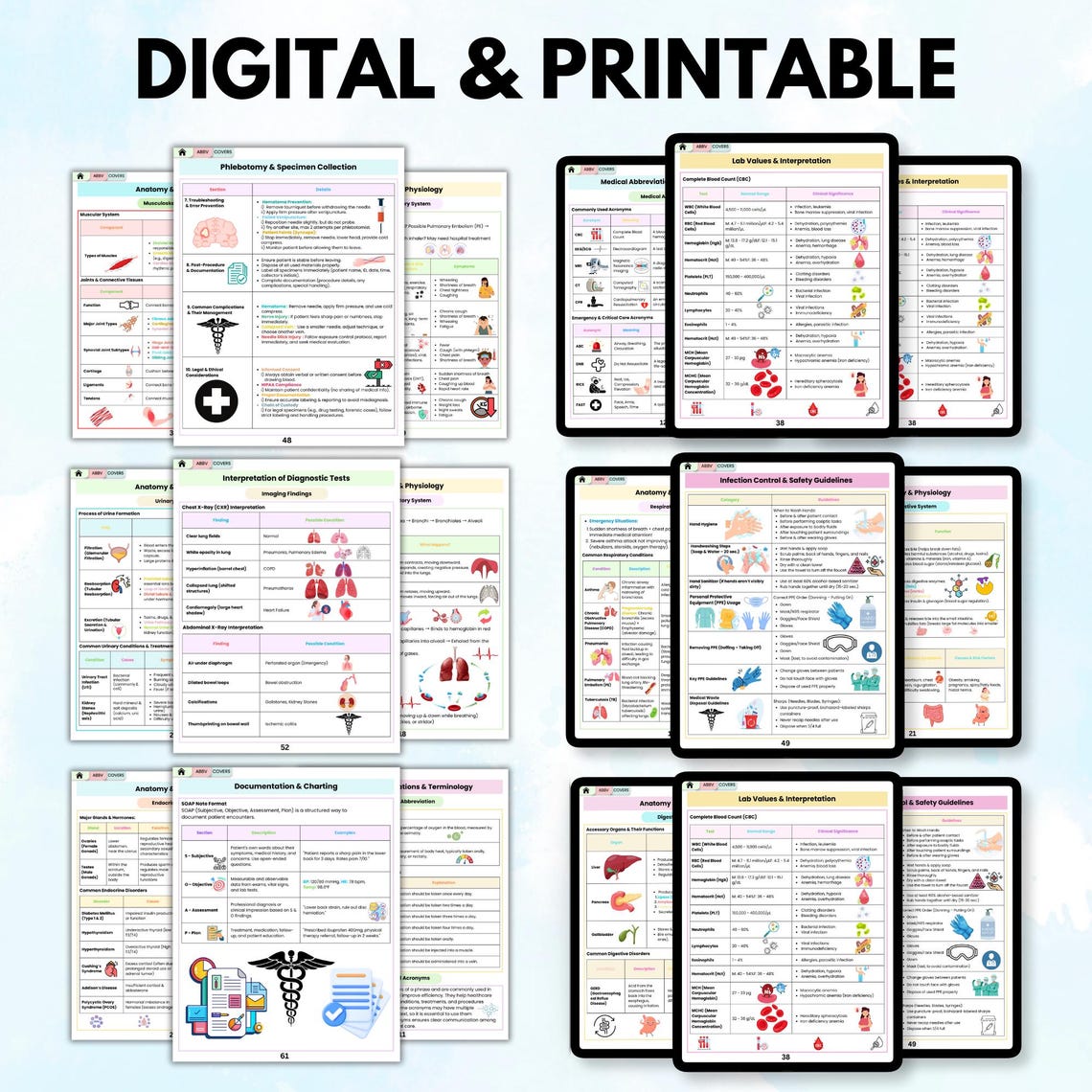 Medical Assistant Notes & Cheat sheet bundle, Hyperlinked, Bonus ...