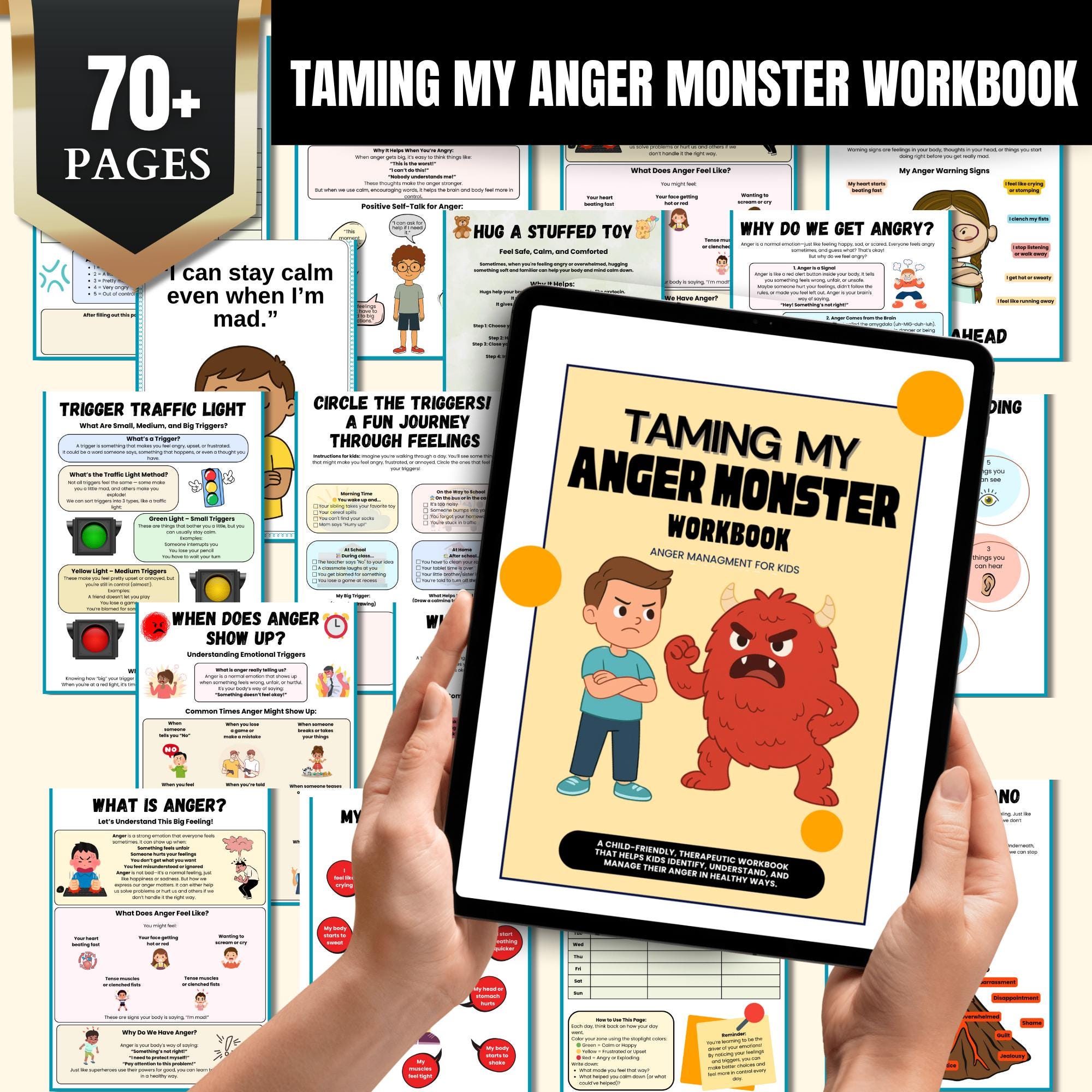Taming My Anger Monster Workbook: Kids' Anger Management Tools ...