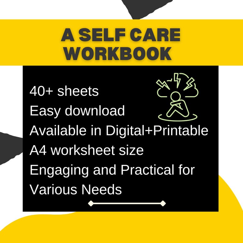 Self Care Worksheet, Self Care Workbook, Self Love, Burnout, Stress ...