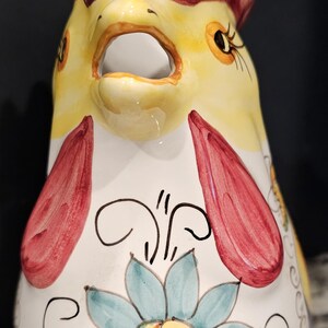 Two Italian Made Rooster Pitchers With Different Designs: One With a ...