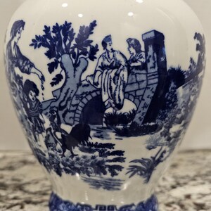 Victoria Ware Ironstone Vintage 12" Cobalt Blue & White Vase With ...