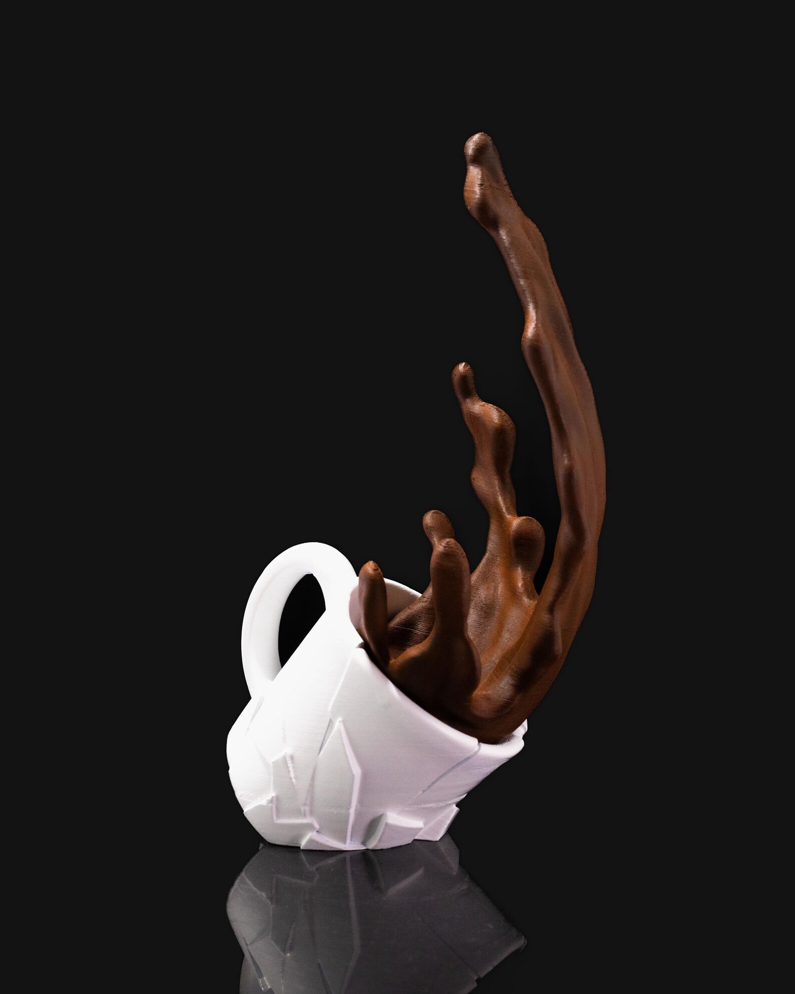 Falling Coffee Cup Sculpture|unique Coffee Lover Decor|coffee Lover ...