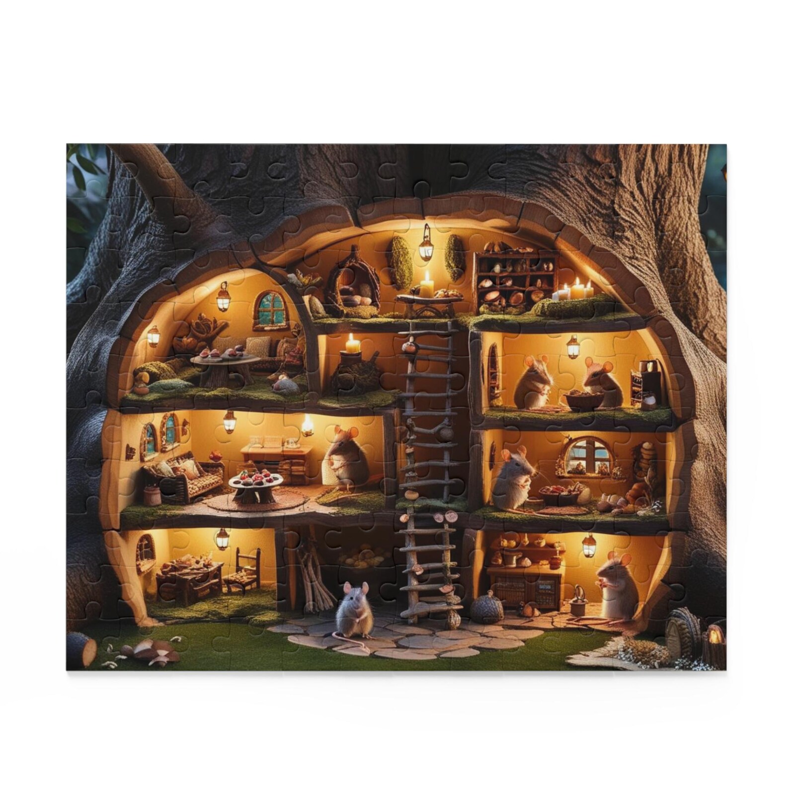 Charming Mouse House Puzzle | Cozy Vibes for Family Fun, Treehouse ...