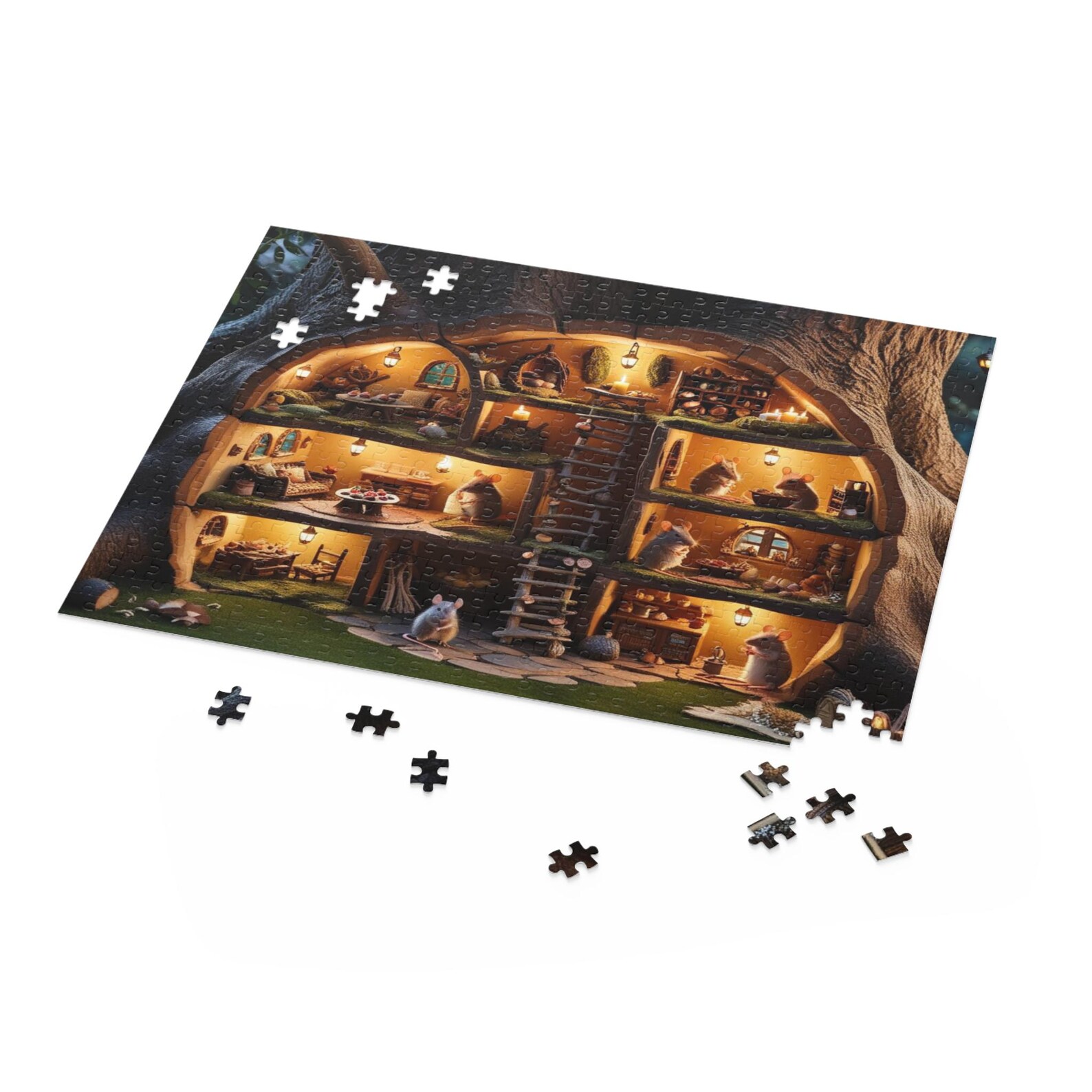 Charming Mouse House Puzzle | Cozy Vibes for Family Fun, Treehouse ...