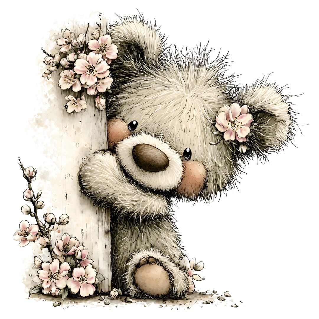 Whimsical Spring Peeking Animals Clipart Bundle: Spring Animal Graphics ...