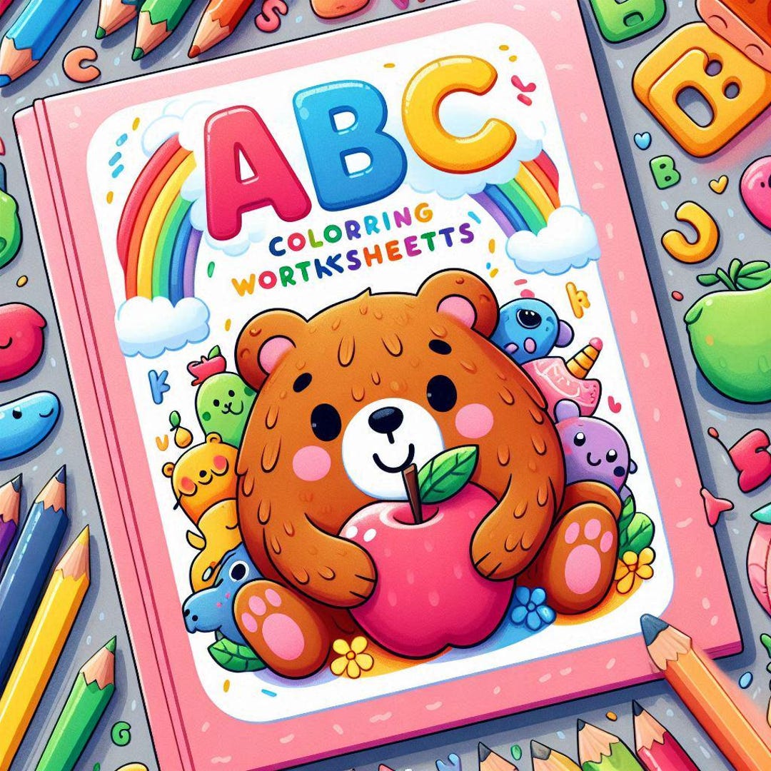 ABC Arbeitsblatt zum Ausmalen - Etsy.de