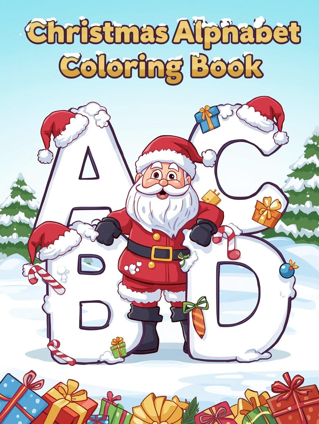 Christmas Alphabet Coloring Book | Festive Holiday Learning - Etsy