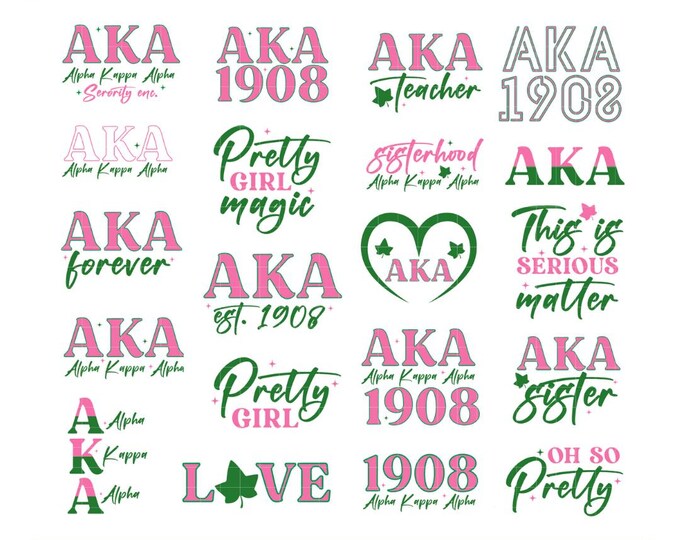 Alpha Kappa Alpha Sorority Svg – AKA Svg - Pretty Girls Sorority Svg ...