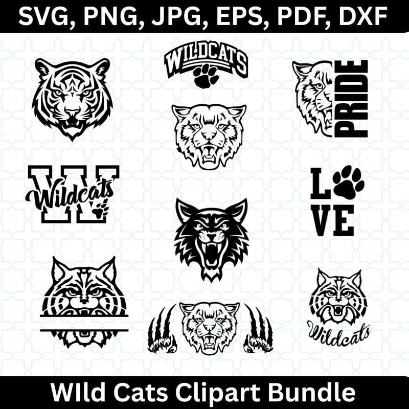 Wildcat Svg - Etsy