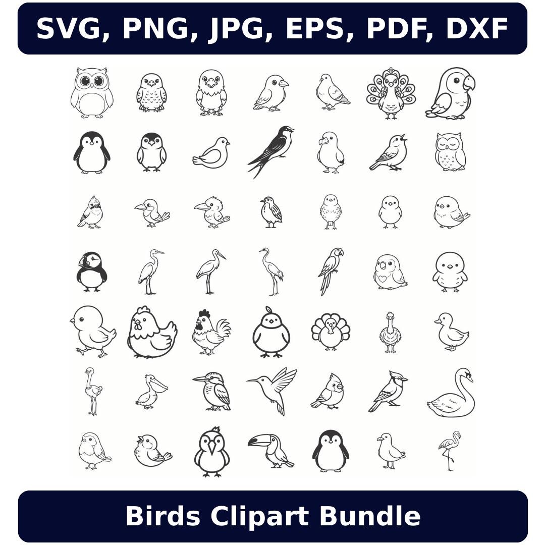 Birds SVG, Bird SVG Bundle, Flying Bird PNG, Sparrow Clipart, Animal ...