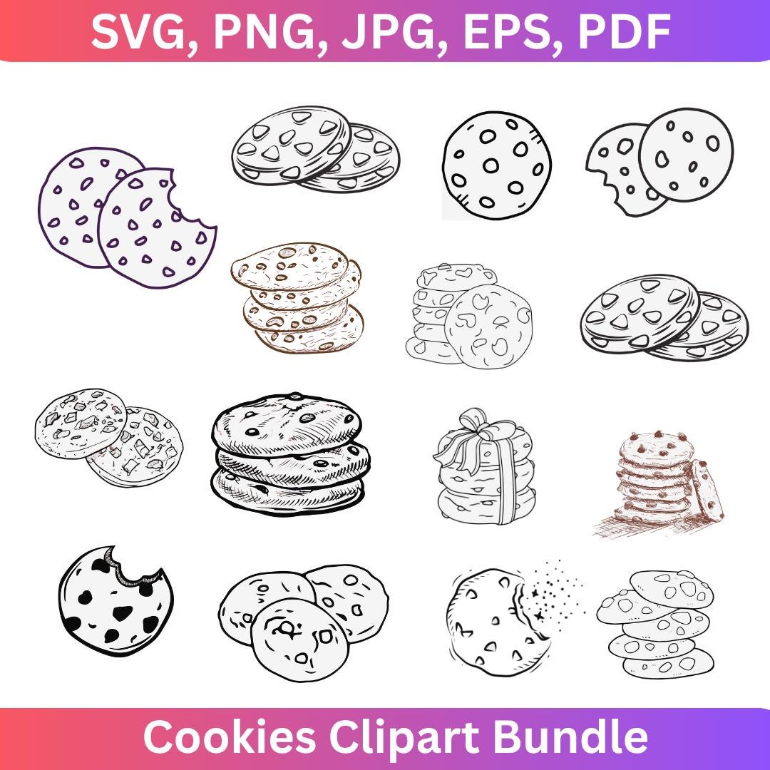 Chocolate Chip Cookie SVG File, Choco Chip Cookies SVG Cut Files ...