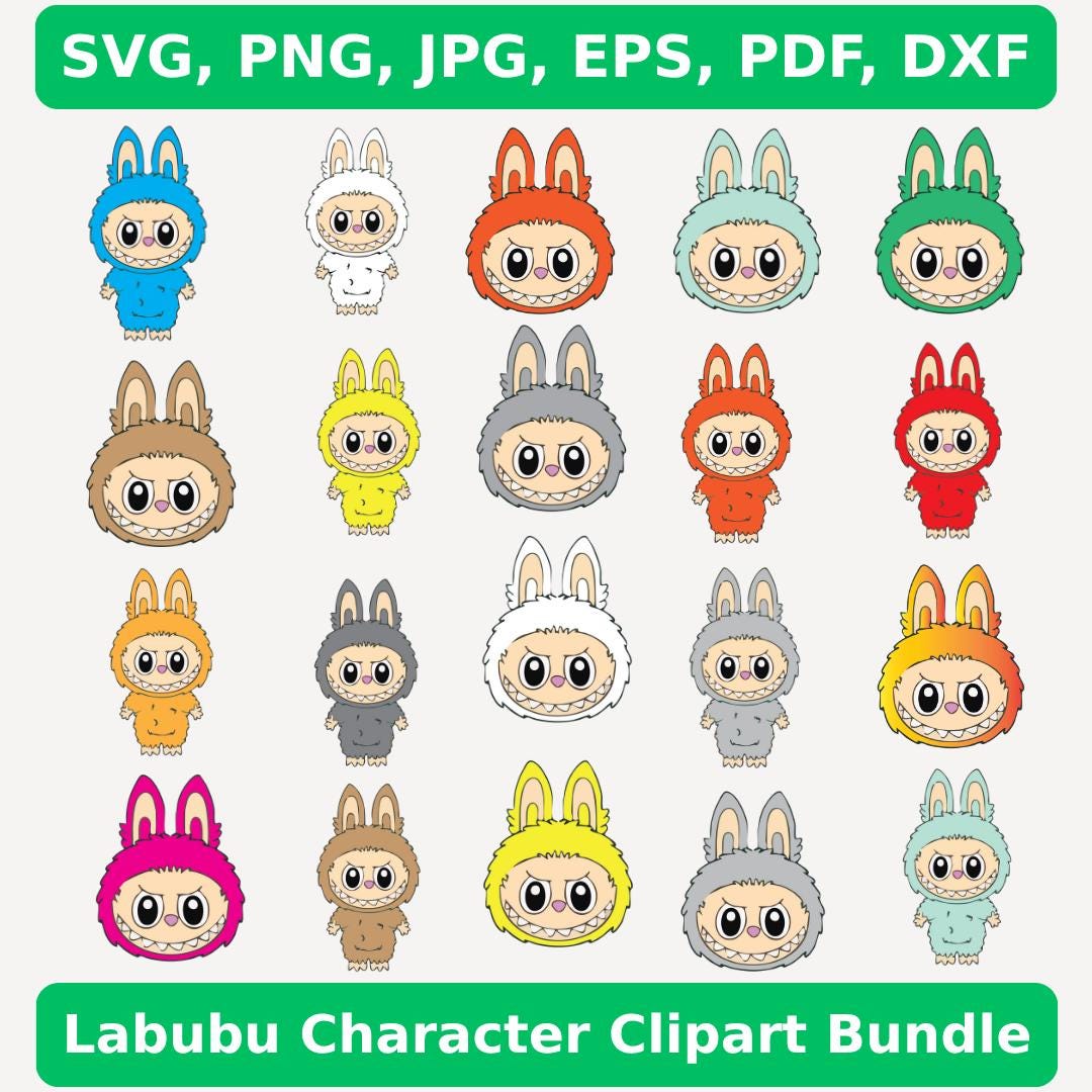 Labubu Character SVG Bundle: T-shirt Design, Cricut & Silhouette SVG ...