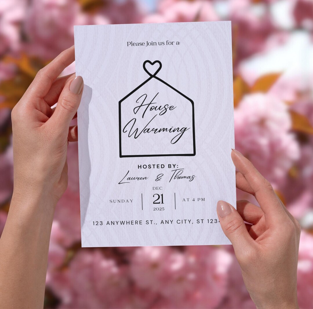 Editable Housewarming Invitation First New Home Open House Invitation ...
