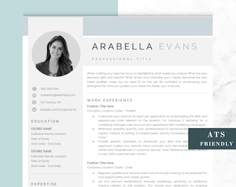 Modern Resume Template |word and Apple Pages Resume, 1-4 Page Resume ...