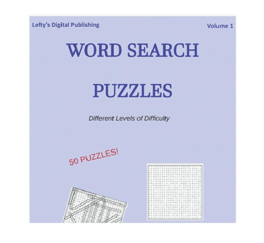 Word Search Volume 1. Fifty Different Word Search Puzzles. Different ...