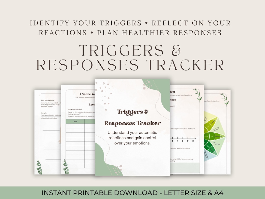 Trigger Worksheets | Anxiety Bundle | Bundle Adhd | Therapie Trauma ...