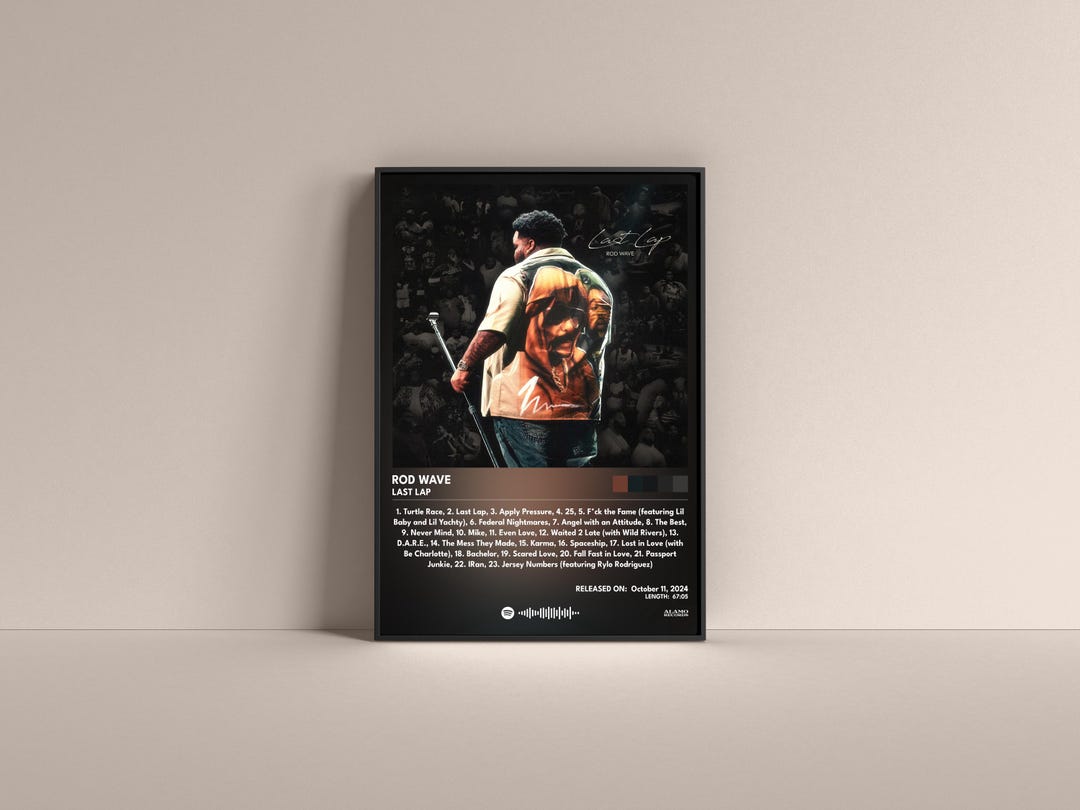 Rod Wave Last Lap Poster, Rod Wave Last Lap Gift Poster, Rod Wave Last ...