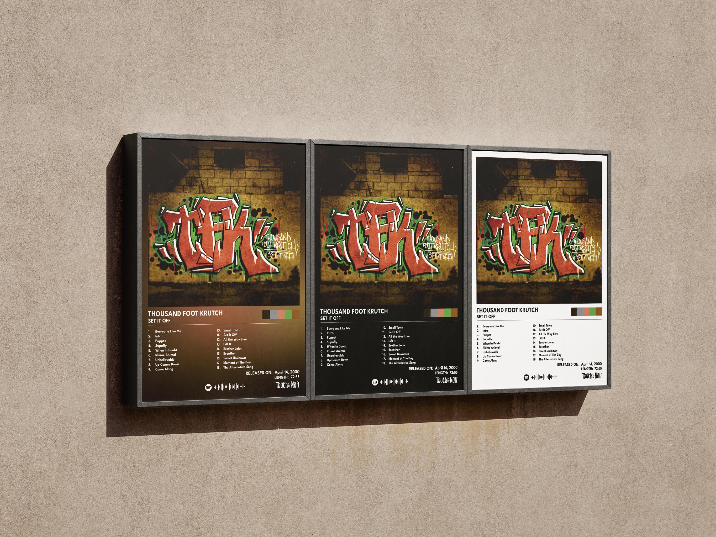 Thousand Foot Krutch Set It off Poster, TFK Gift Poster, Thousand Foot ...