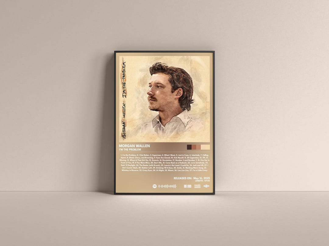 Morgan Wallen I'm the Problem Poster, Morgan Wallen Gift Poster, Morgan ...