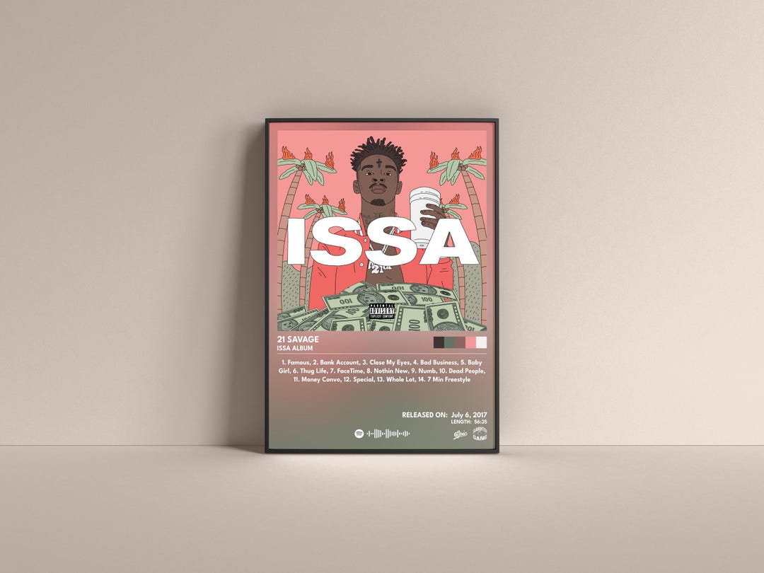 21 Savage Issa Album Poster, 21 Savage Issa Album Gift Poster, 21 ...