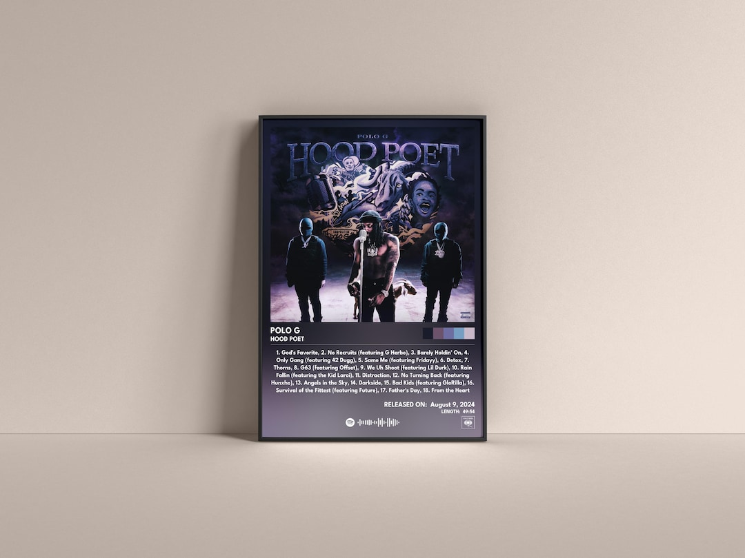 Polo G Hood Poet Poster, Polo G Hood Poet Gift Poster, Polo G Hood Poet ...