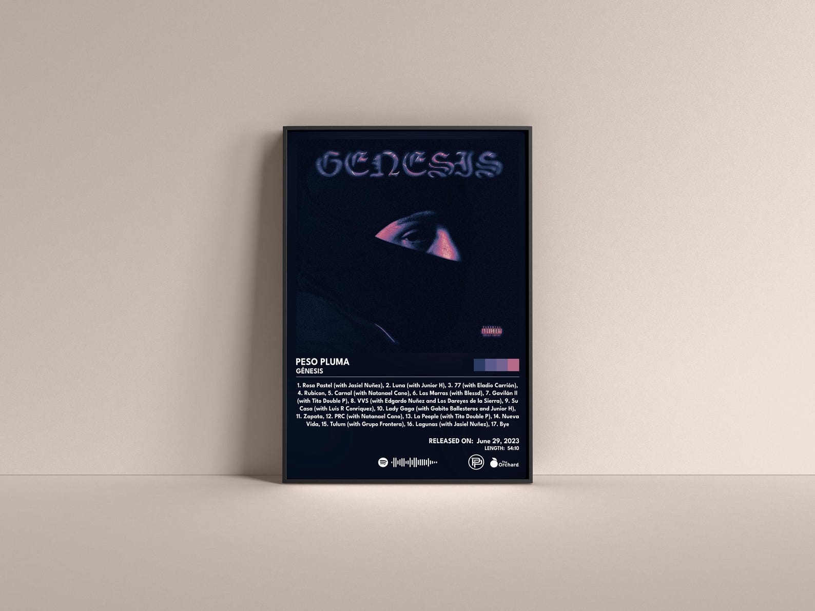 Peso Pluma Génesis Poster, Peso Pluma Génesis Gift Poster, Peso Pluma ...