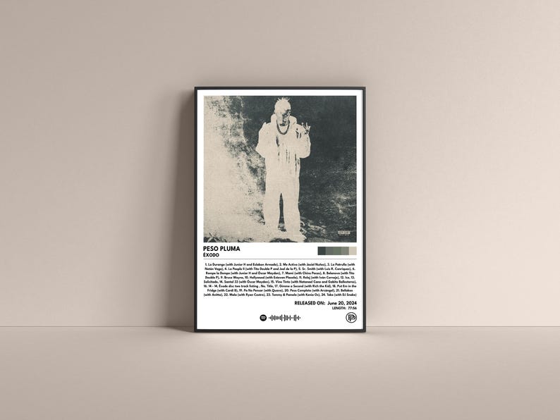 Peso Pluma Éxodo Poster, Peso Pluma Éxodo Gift Poster, Peso Pluma Éxodo ...