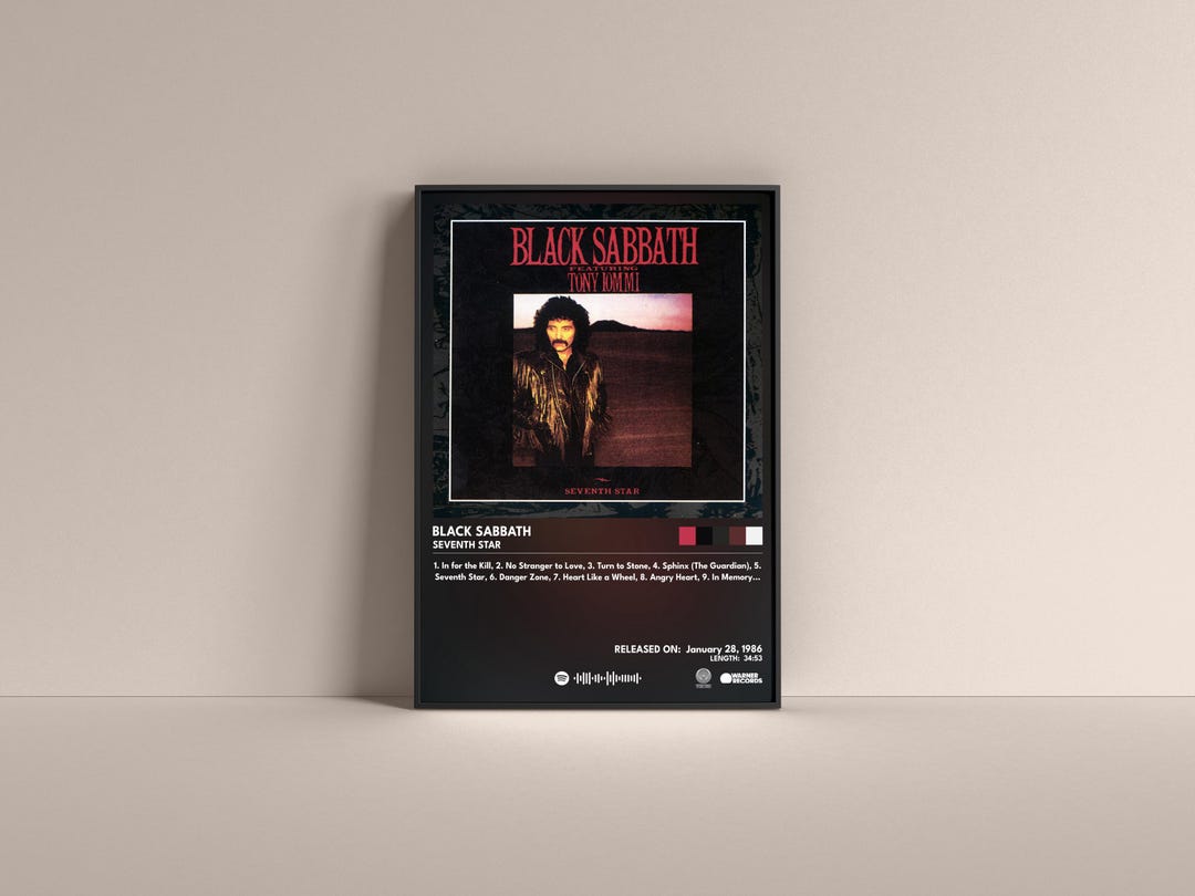 Black Sabbath Seventh Star Poster, Black Sabbath Poster, Black Sabbath ...