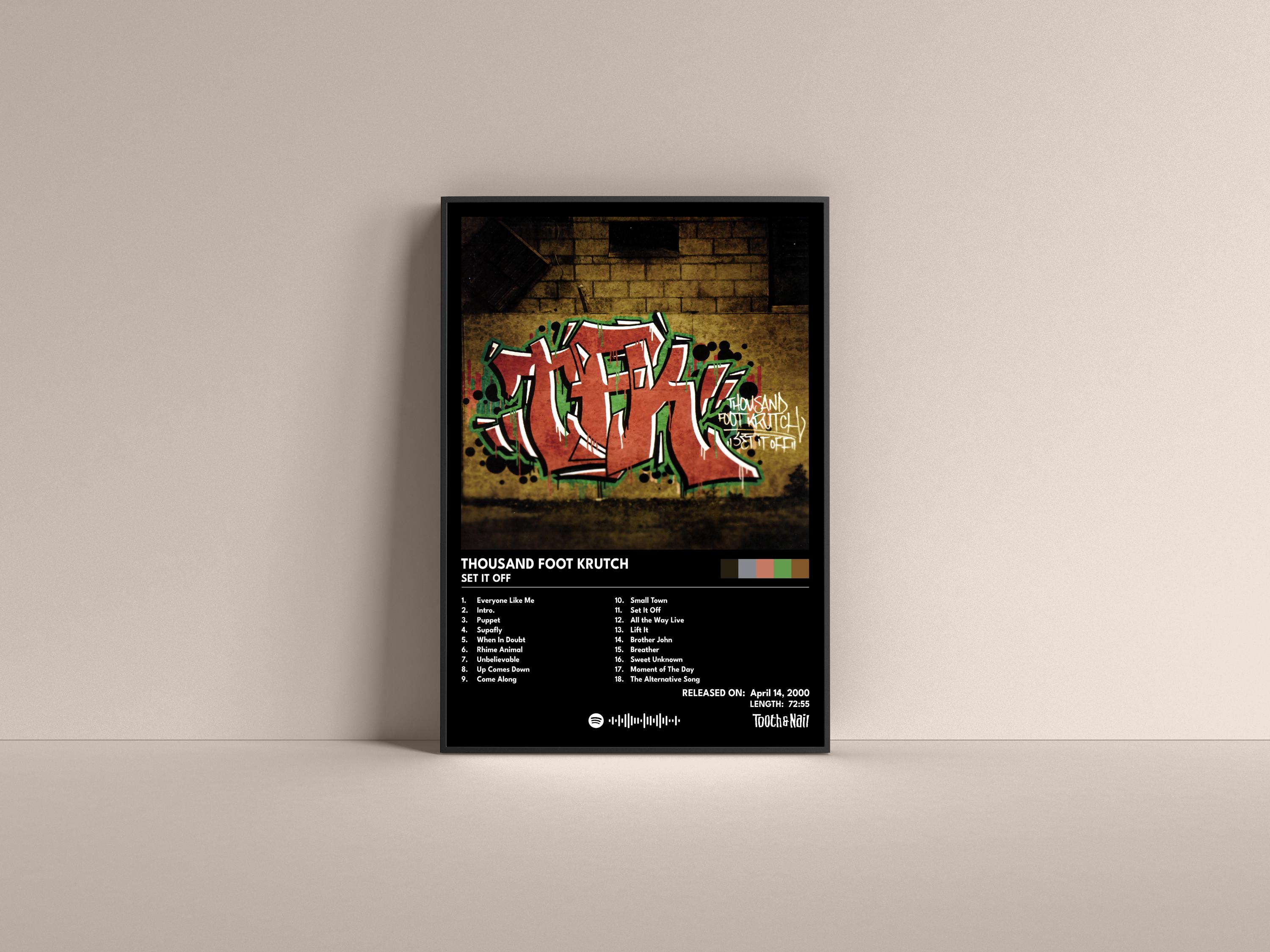 Thousand Foot Krutch Set It off Poster, TFK Gift Poster, Thousand Foot ...