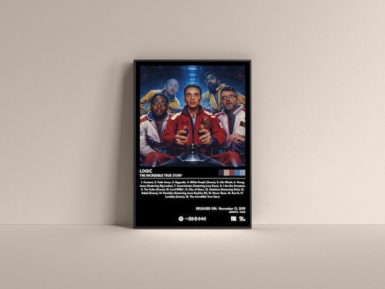 Logic the Incredible True Story Poster, Logic Gift Poster, Logic the ...