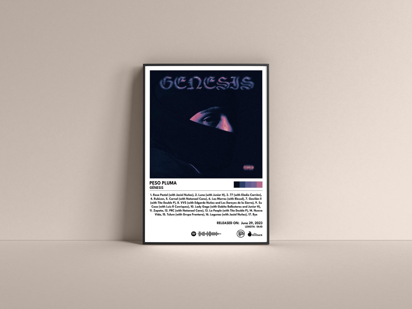 Peso Pluma Génesis Poster, Peso Pluma Génesis Gift Poster, Peso Pluma ...