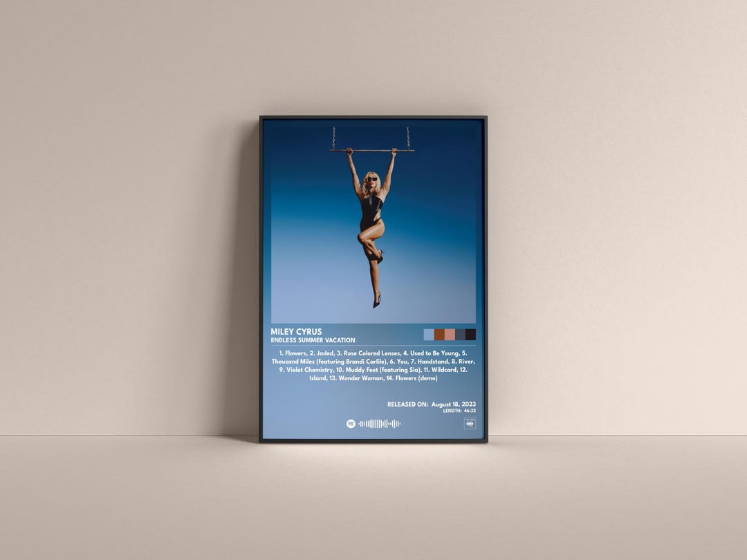 Miley Cyrus Endless Summer Vacation Poster, Miley Cyrus Gift Poster ...