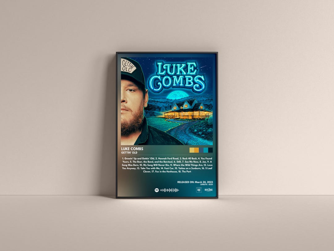 Luke Combs Gettin' Old Album Poster, Music Print (digital or Unframed ...