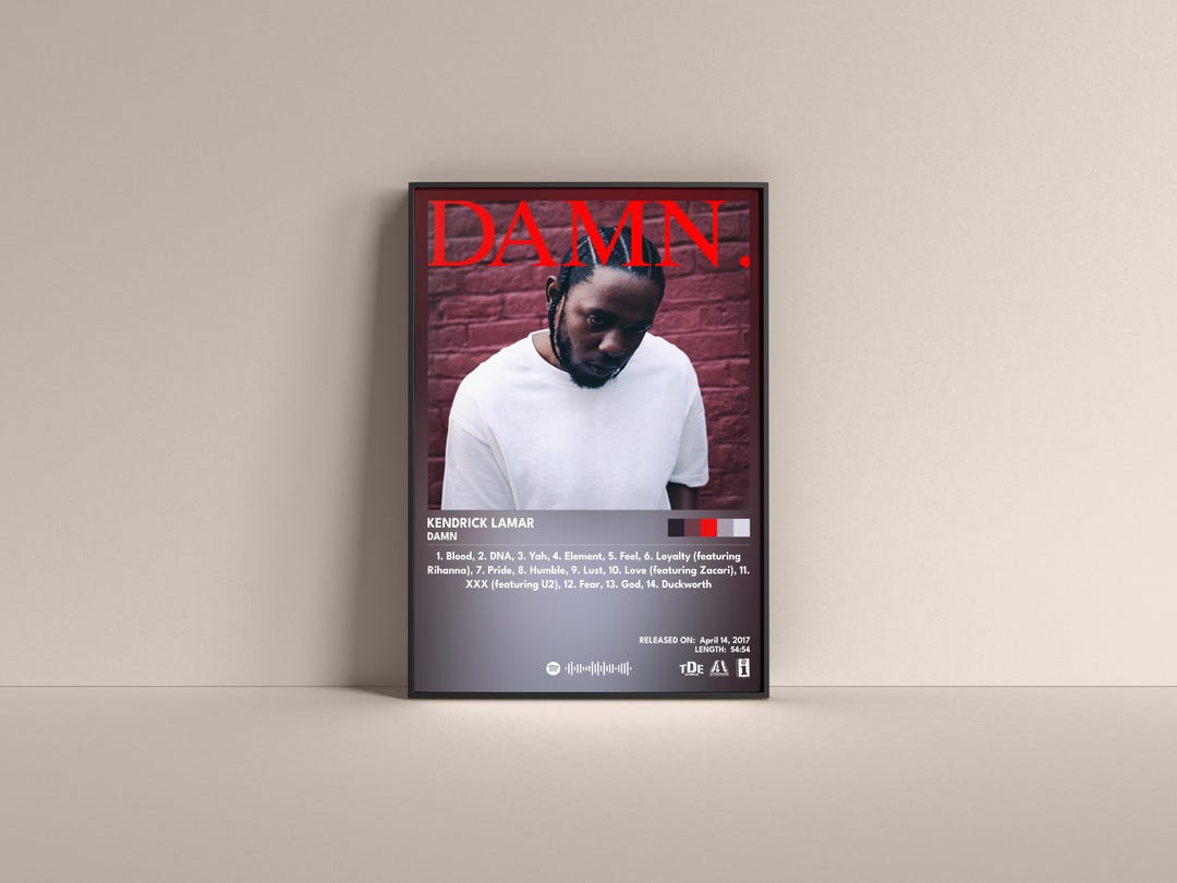 Kendrick Lamar Damn Poster, Kendrick Lamar Gift Poster, Kendrick Lamar ...