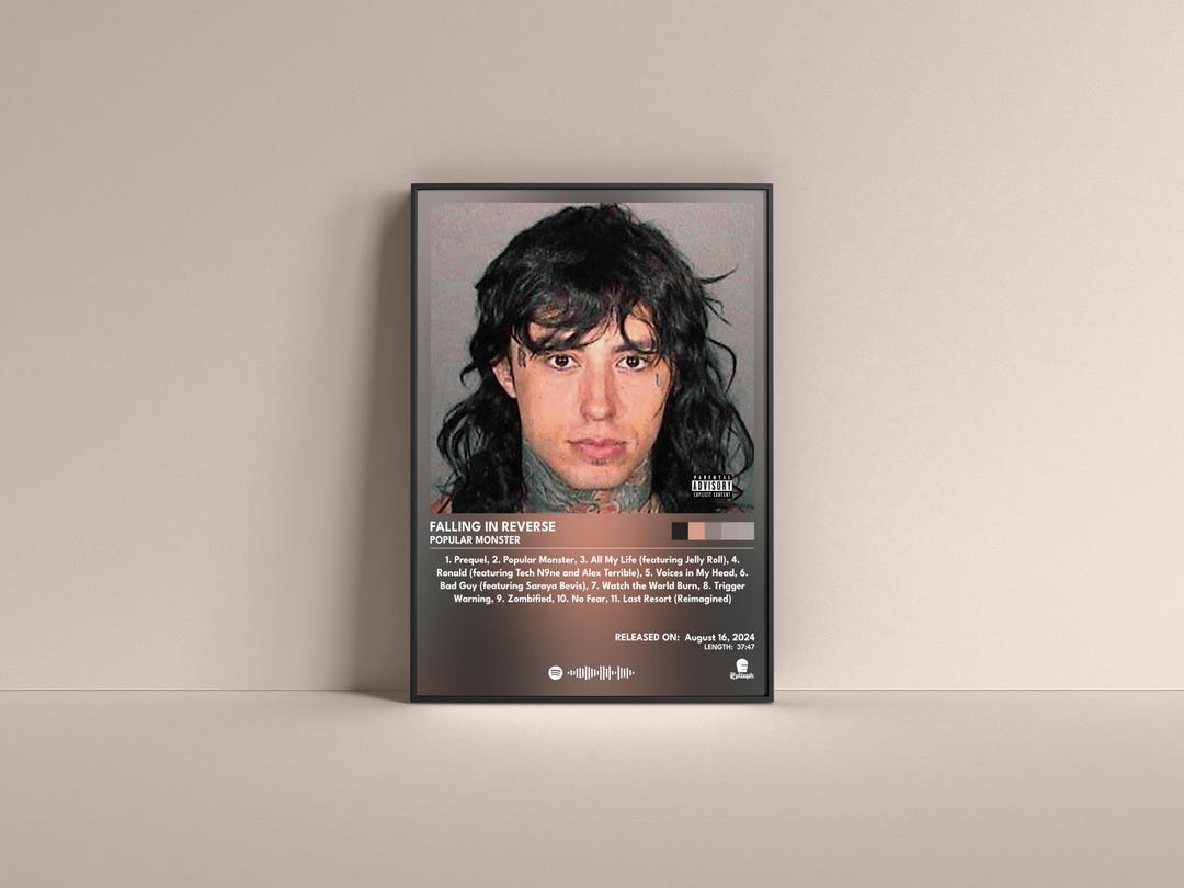 Falling in Reverse Popular Monster Poster, Falling in Reverse Gift ...