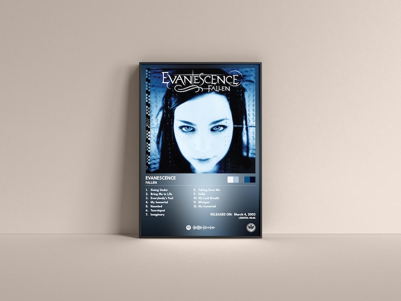Evanescence Fallen Poster, Evanescence Fallen Gift Poster, Evanescence ...