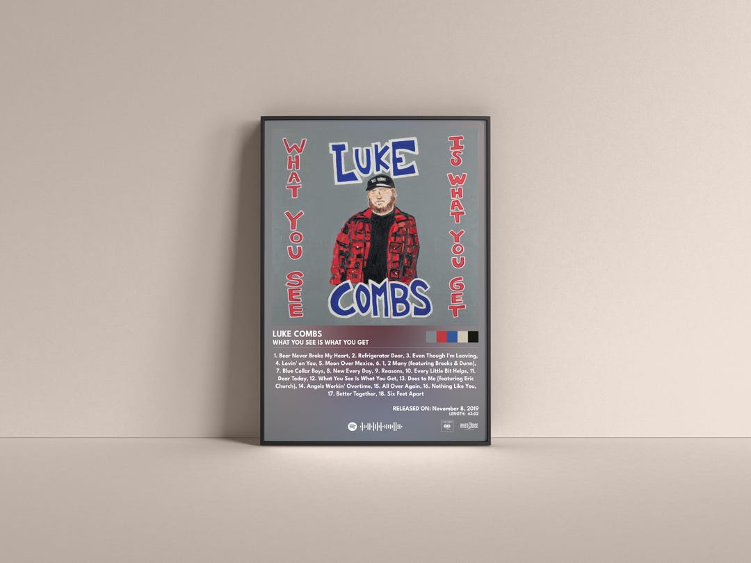 Luke Combs What You See is What You Get Poster, Luke Combs Gift Poster ...