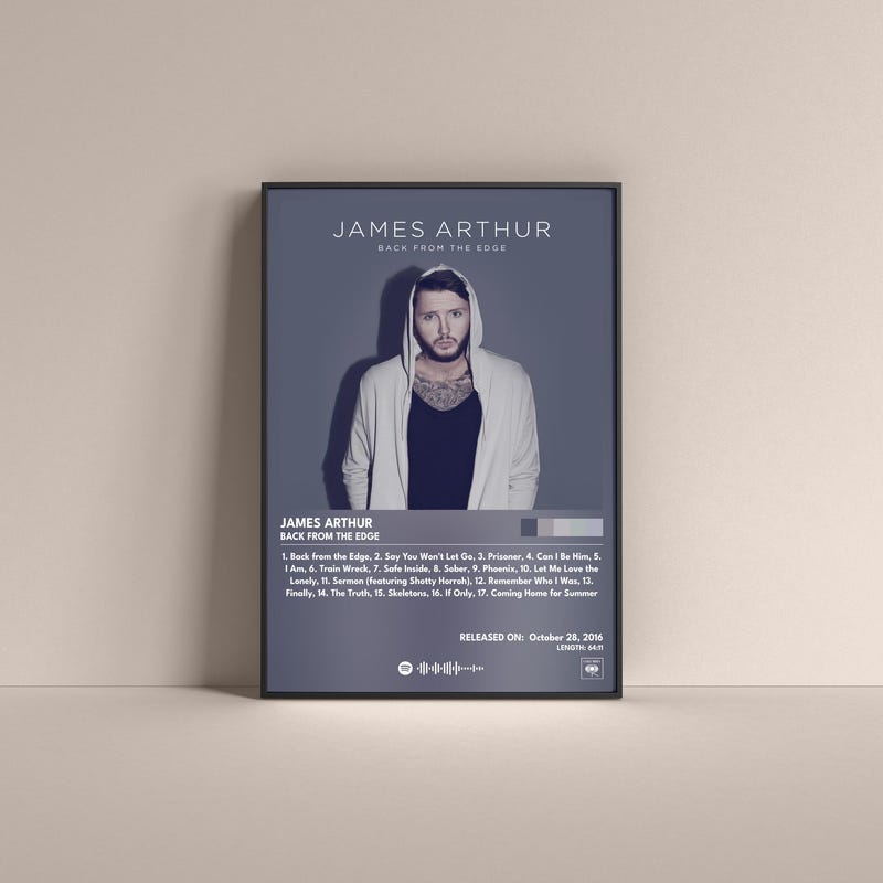 Poster James Arthur - Etsy UK