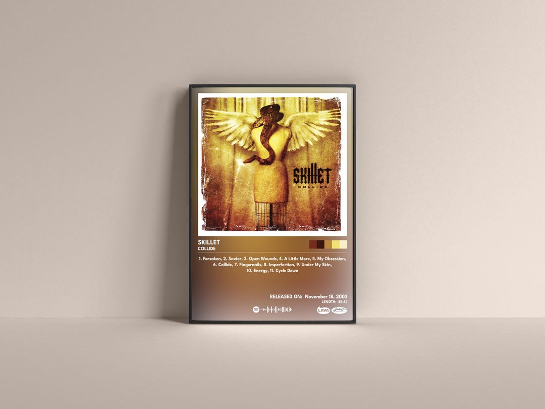 Skillet Collide Poster, Skillet Collide Gift Poster, Skillet Collide Album High Quality, Digital ...