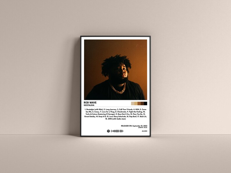 Rod Wave Nostalgia Poster, Rod Wave Nostalgia Gift Poster, Rod Wave ...
