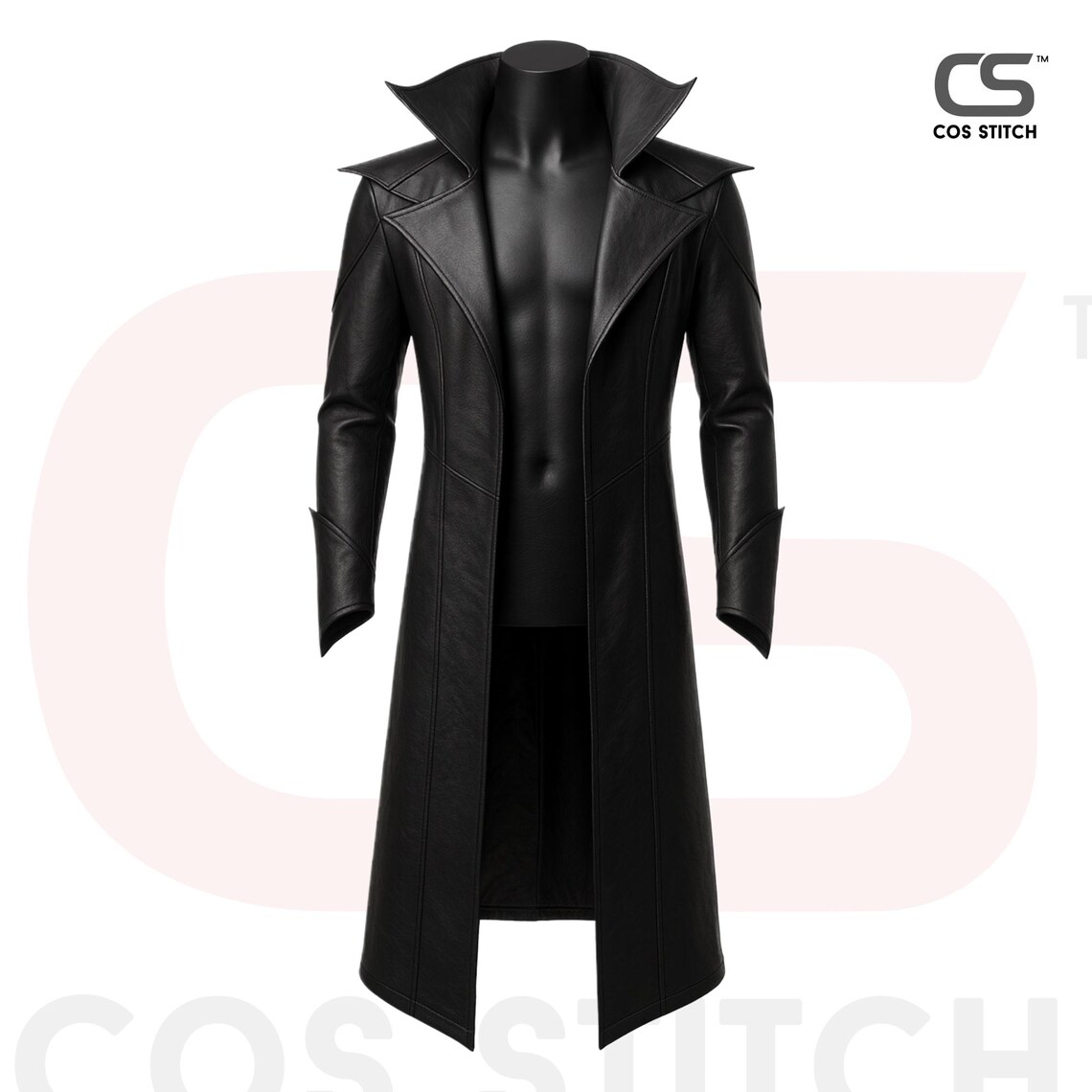 Handmade Gothic Vampire Leather Trench Coat - Halloween Costume - Etsy UK