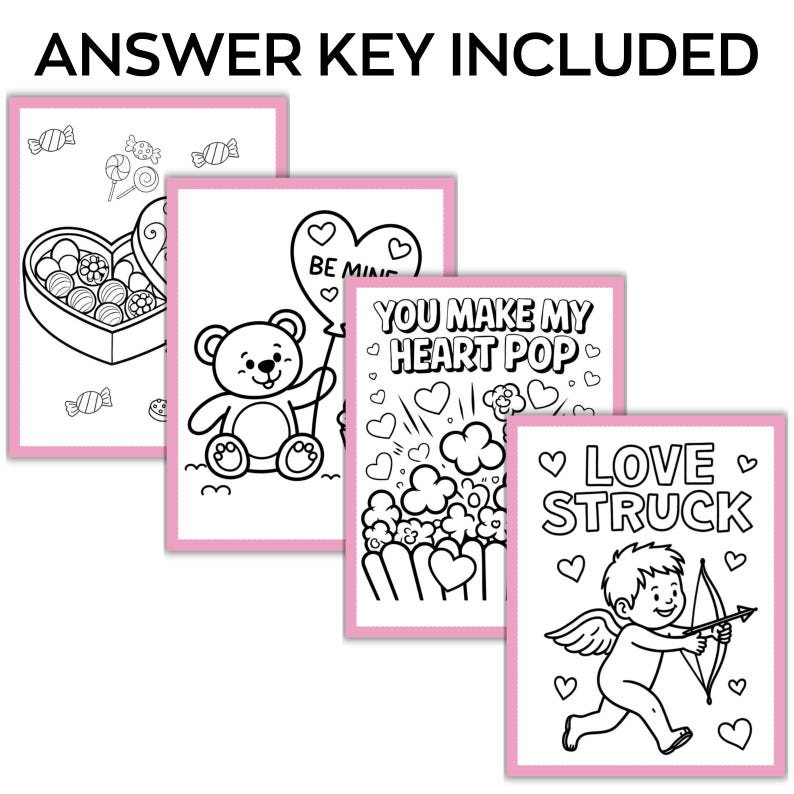 40 Printable Valentine's Day Kid's Activities, Valentine Game and ...