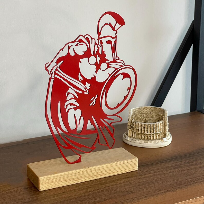Laser Cut Metal Spartan Warrior Sculpture: Gladiator Table Art - Etsy