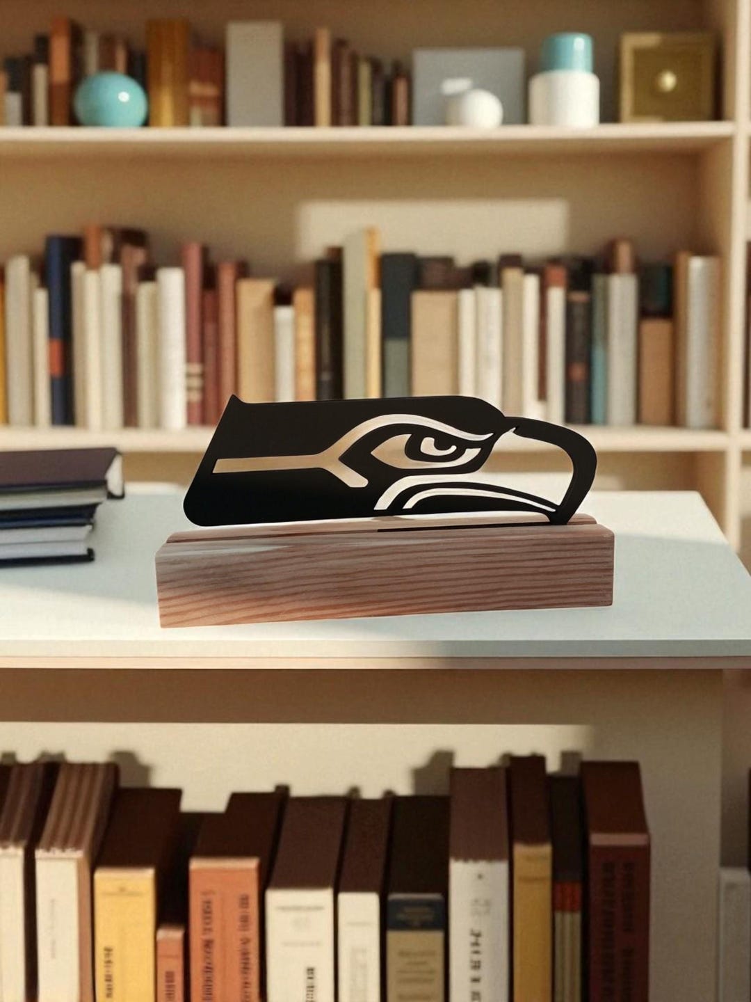 Seattle Seahawks Wooden Tabletop Decor : NFL Team Logo Shelf Art - Etsy