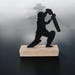 Cricket Player Tabletop Decor, Wooden Shelf Sculpture, Sports Lover ...