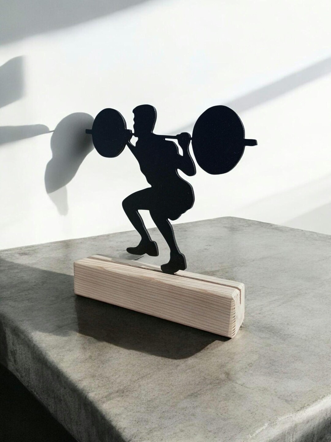 Weightlifting Squat Wooden Sculpture: Gym Decor, Fitness Gift - Etsy