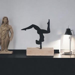 Gymnastics Sculpture: Handstand Silhouette, Wooden Athlete Decor - Etsy