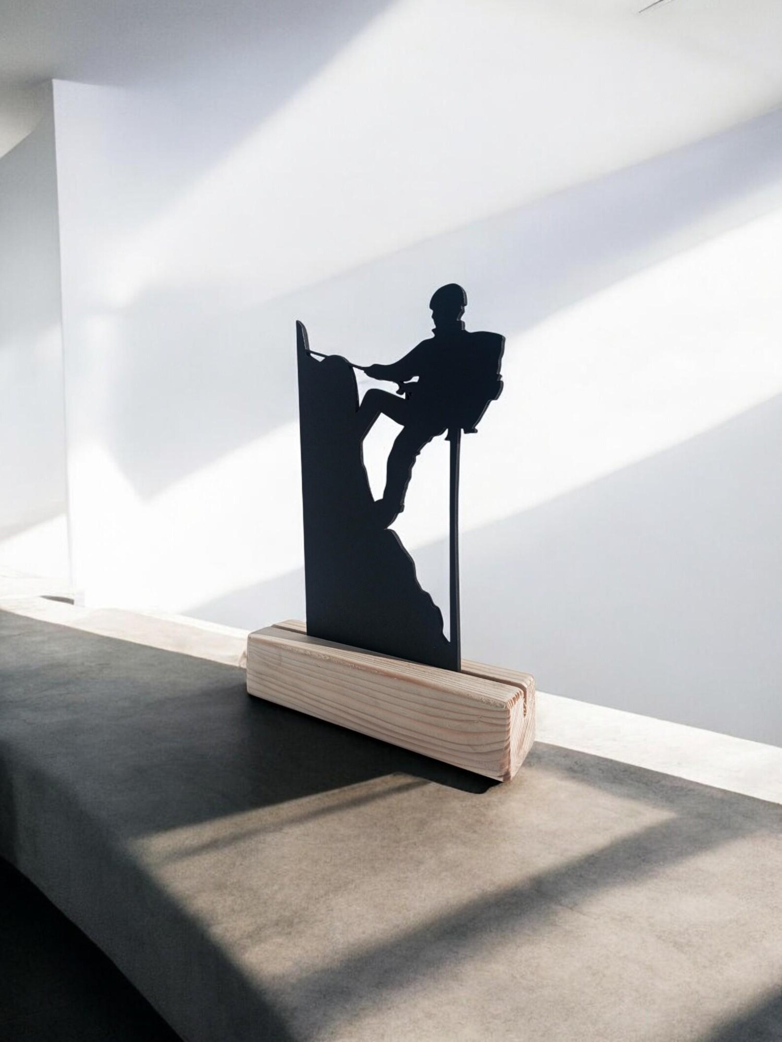 Rock Climber Sculpture: Adventure Tabletop Decor, Outdoor Enthusiast ...